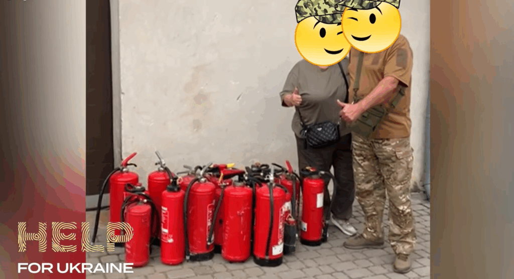 Feuerlöscher für die 102. Brigade des 75. Bataillons – Ukrainehilfe Hamburg